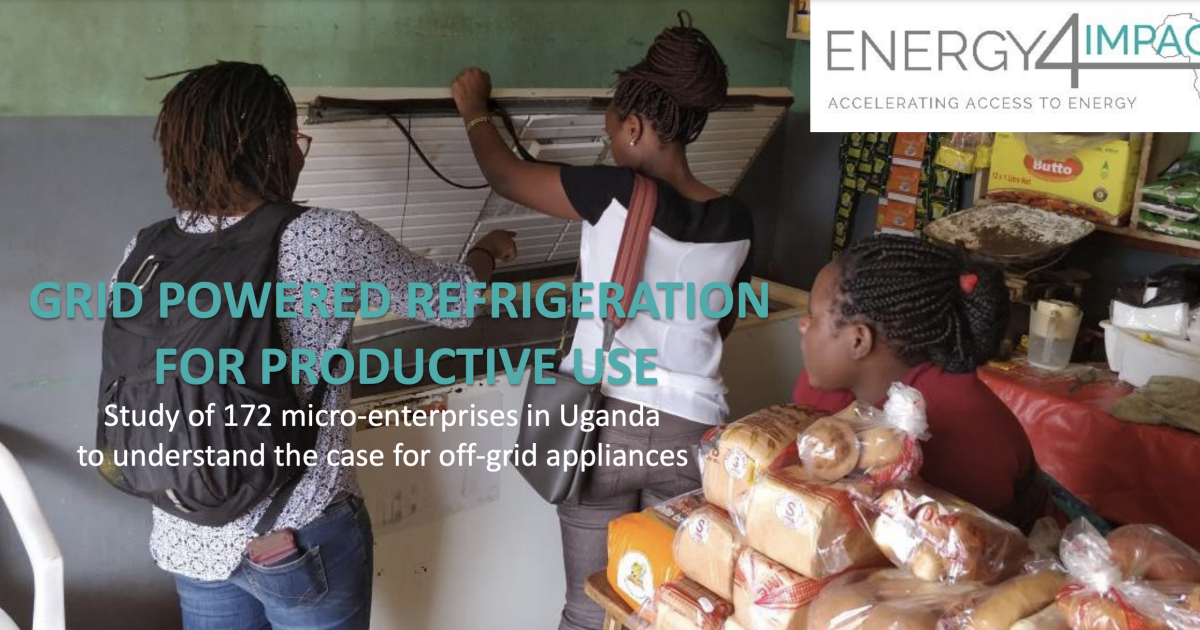 Grid powered refrigeration for productive use