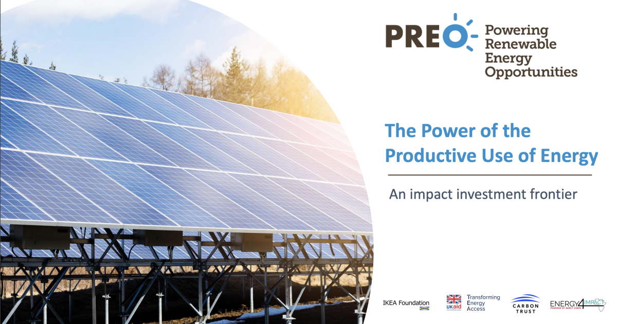 The power of the productive use of energy